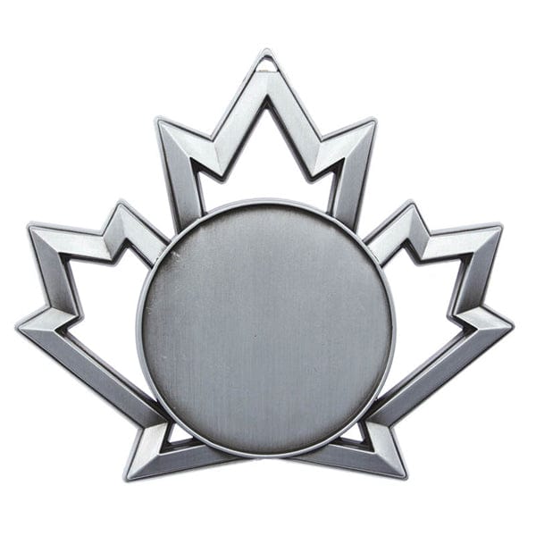 Logo Insert Medallion - Maple Leaf 4" Wide - Silver (A4162) – Quest Awards