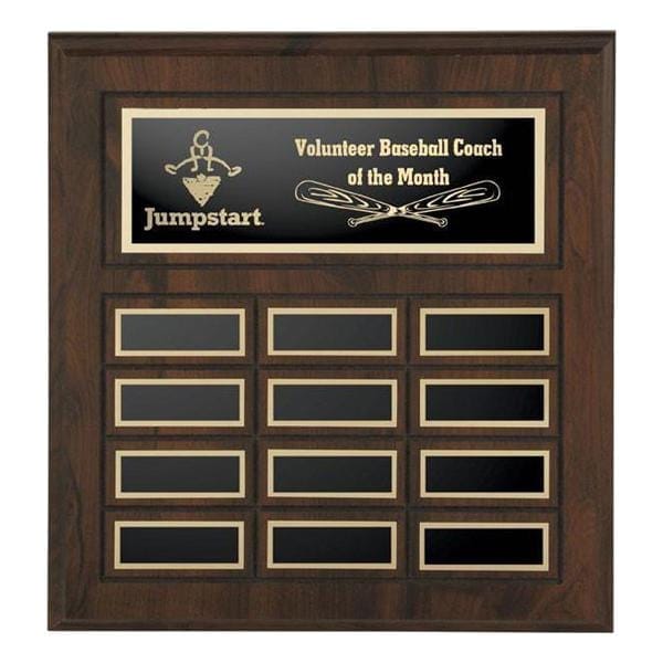Annual Plaque - Cherrywood Laminated Plaque - 12 Plates (A2133) – Quest ...
