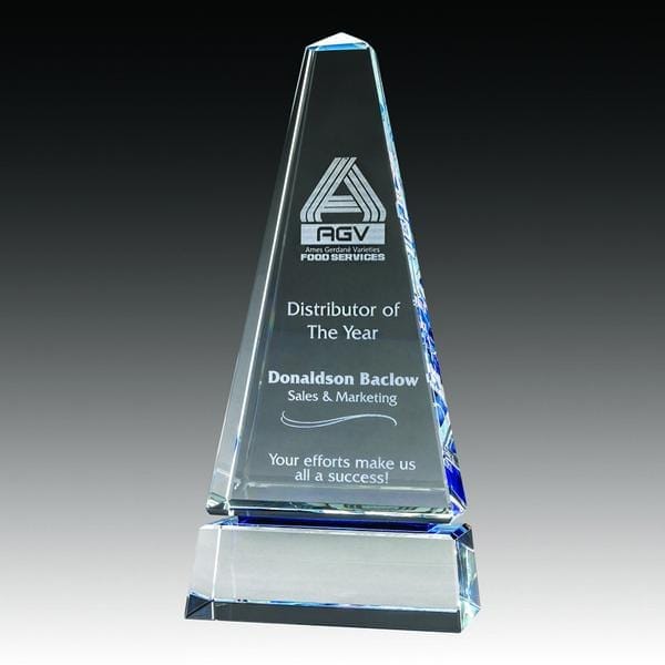 Crystal Award - Cobalt Series - Icy Triangle (A3333) – Quest Awards