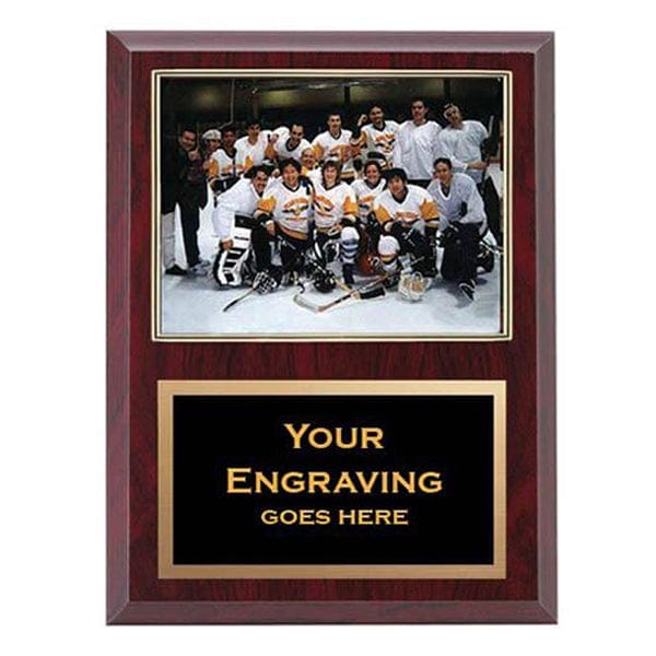 Photo Plaque - Gold Frame 9"x12" holds 5"x7" Photo - 7 Plaque Finishes ...